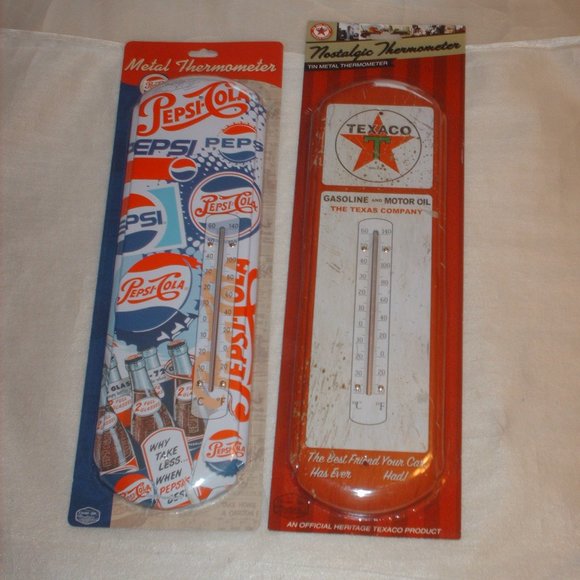 Texaco & Pepsi Cola | Accents | Lot Of 2 Collectible Indooroutdoor ...